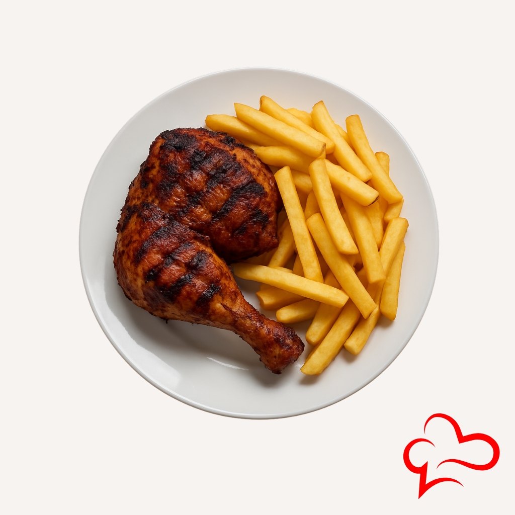 Grilled Chicken And Chips Classic Combo Plate | Yardie Eatery